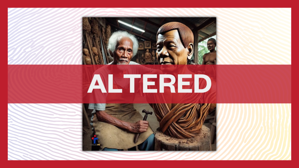 FACT CHECK: Facebook pages post synthetic photo of Duterte sculpture – KRISIS