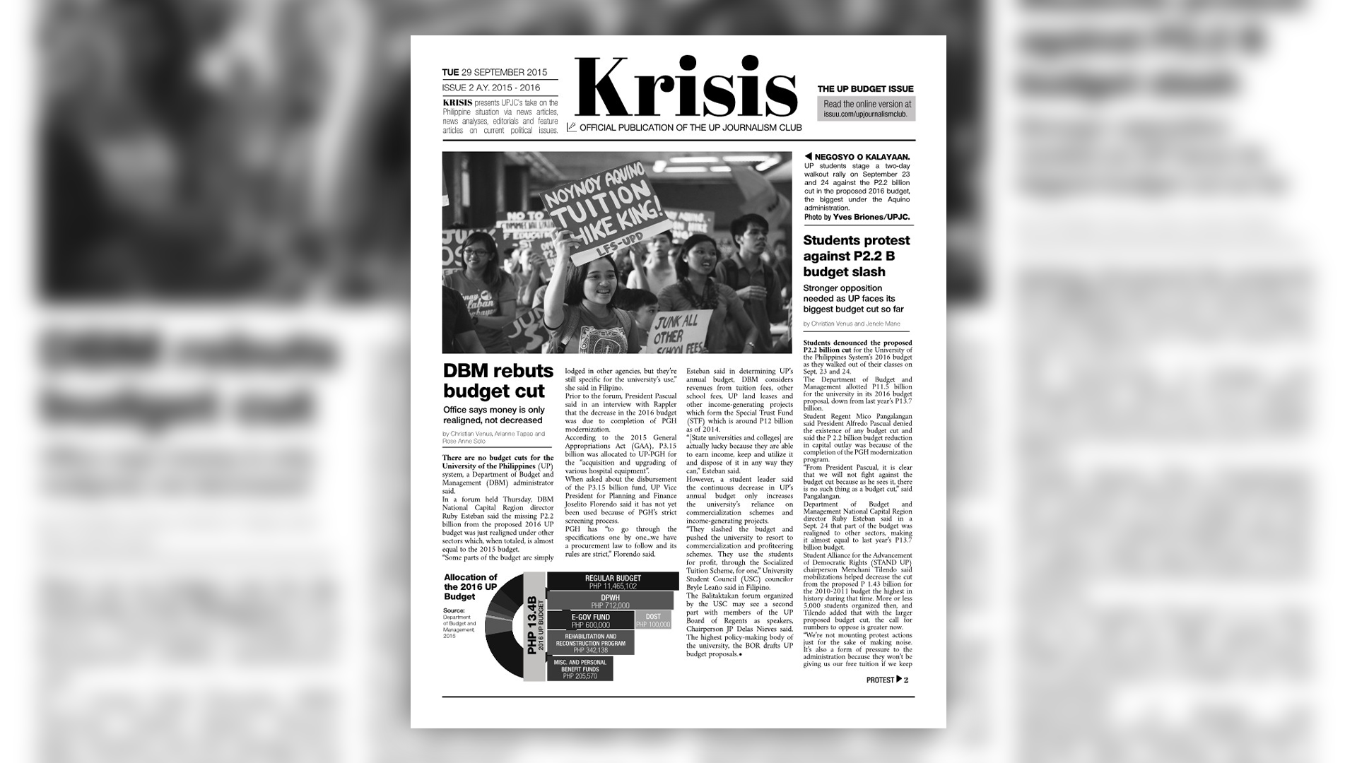 KRISIS 2015: The UP Budget Issue – KRISIS